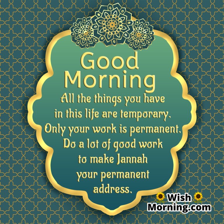 Good Morning Islamic Messages for Faith and Positivity - Wish Morning