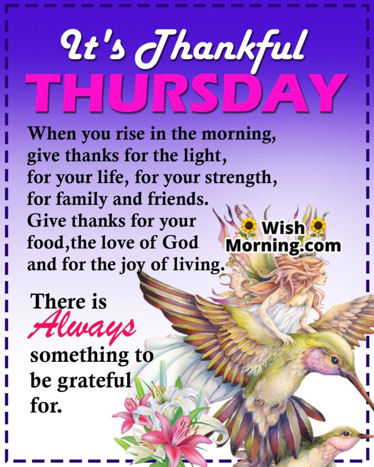 Thankful Thursday Quotes Wishes for a Grateful Heart - Wish Morning