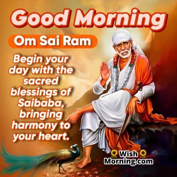 Good Morning Saibaba Images for Blessings and Peace - Wish Morning