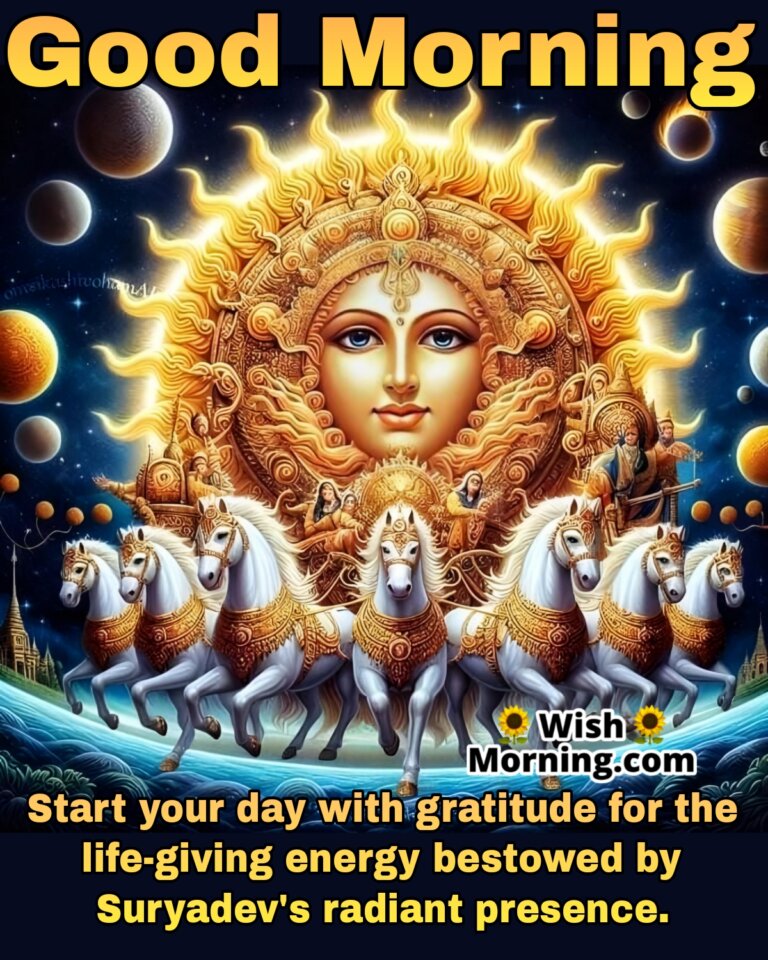 Good Morning Suryadev Images for Blessings to Start the Day - Wish Morning