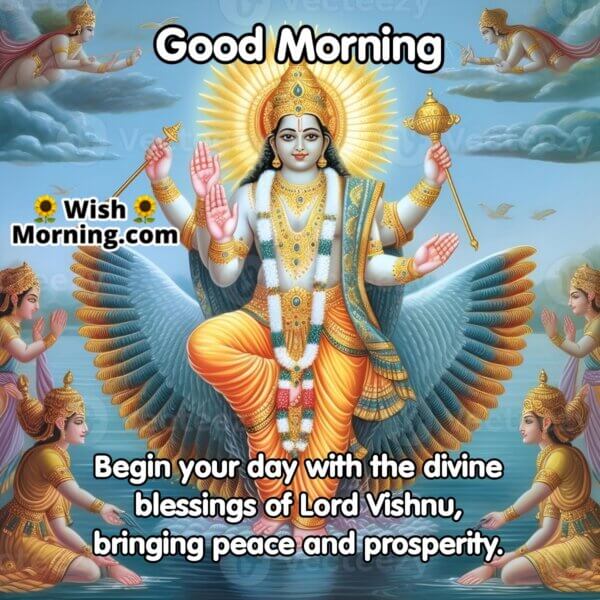 Good Morning Vishnu Images for Divine Blessings and Peace - Wish Morning