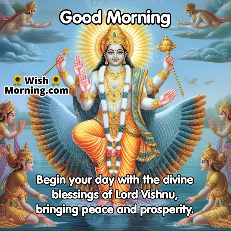 Good Morning Vishnu Images for Divine Blessings and Peace - Wish Morning