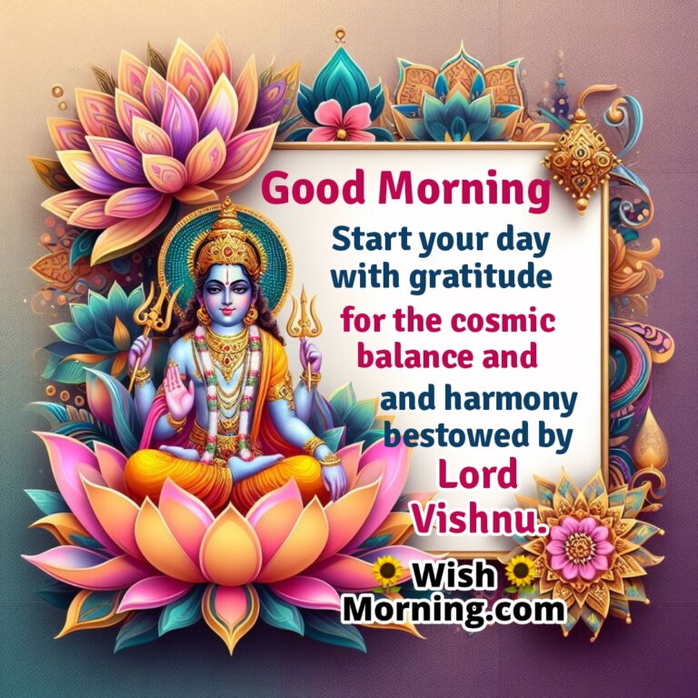 Good Morning Vishnu Images for Divine Blessings and Peace - Wish Morning