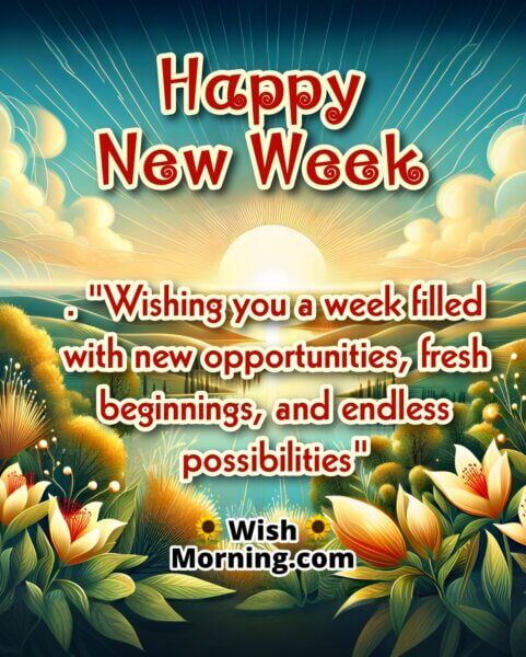 Happy New Week Wishes and Quotes for a Great Start - Wish Morning