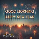 Good Morning and Happy New Year Bright Start with Wishes - Wish Morning