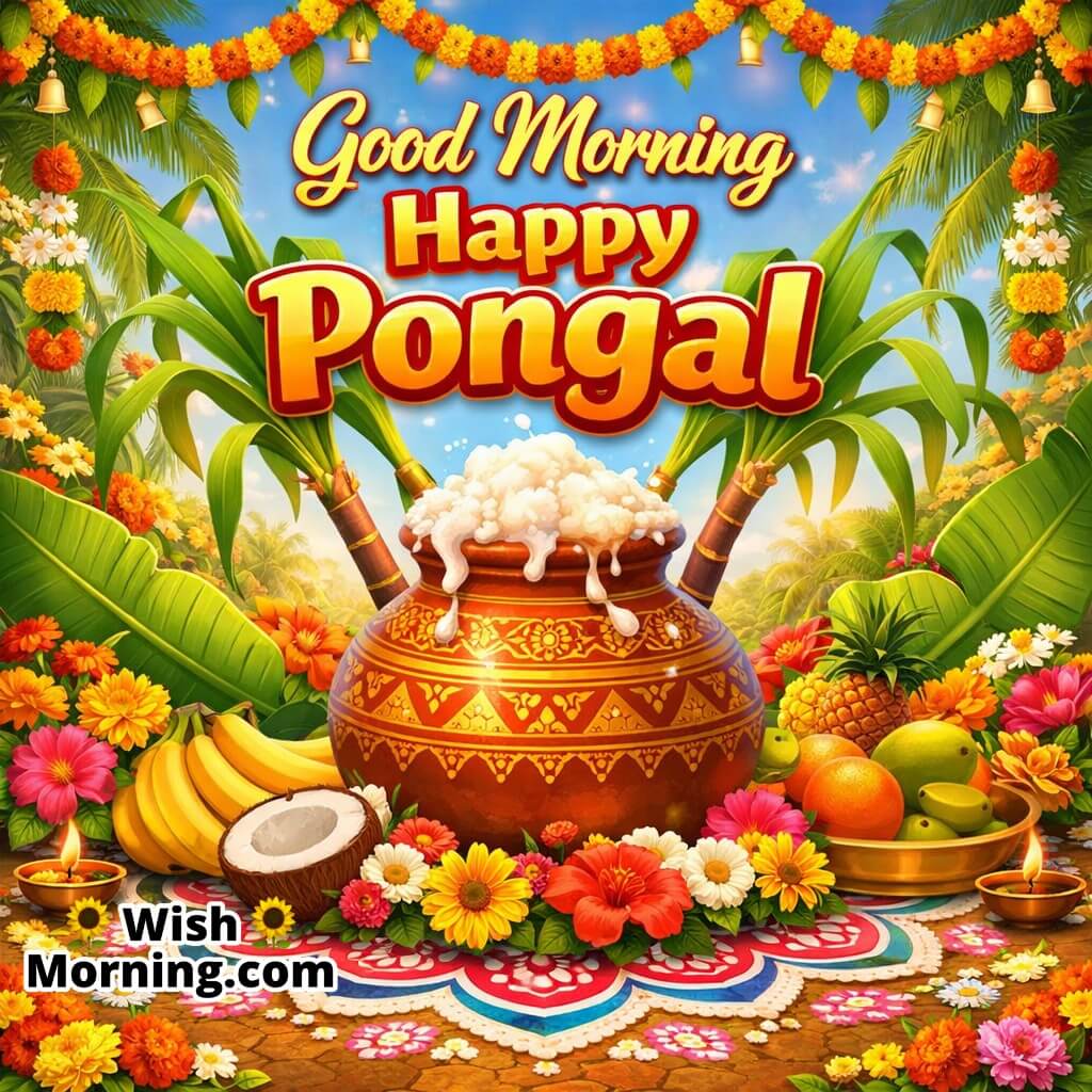 Good Morning Happy Pongal Messages and Wishes Images - Wish Morning